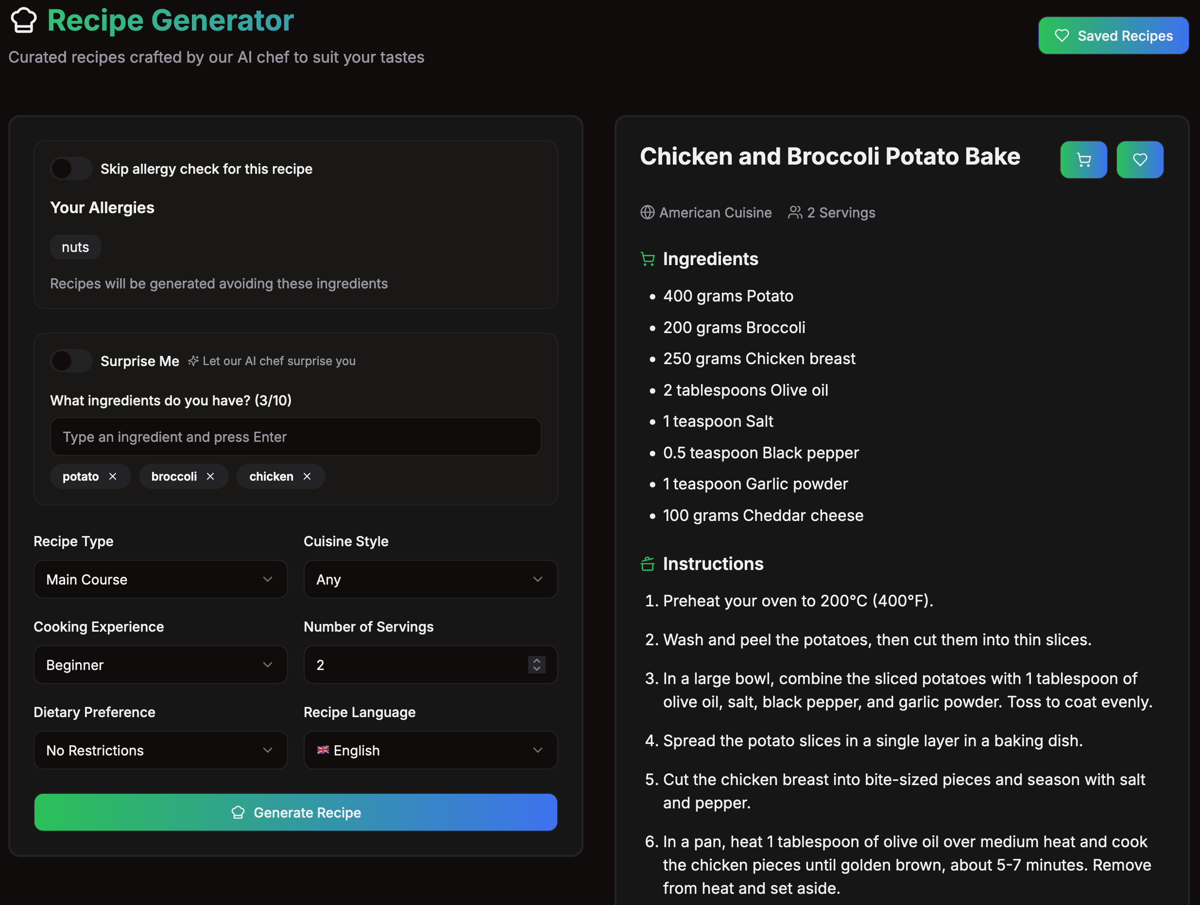 OctoChef - AI-Powered Recipe Generator & Meal Planner